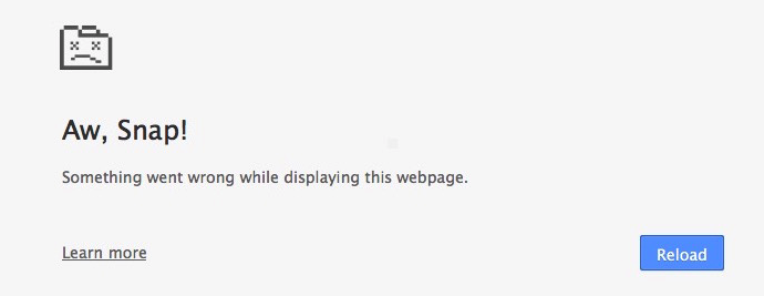 "Aw Snap" Error Screen | Imagine Learning Support